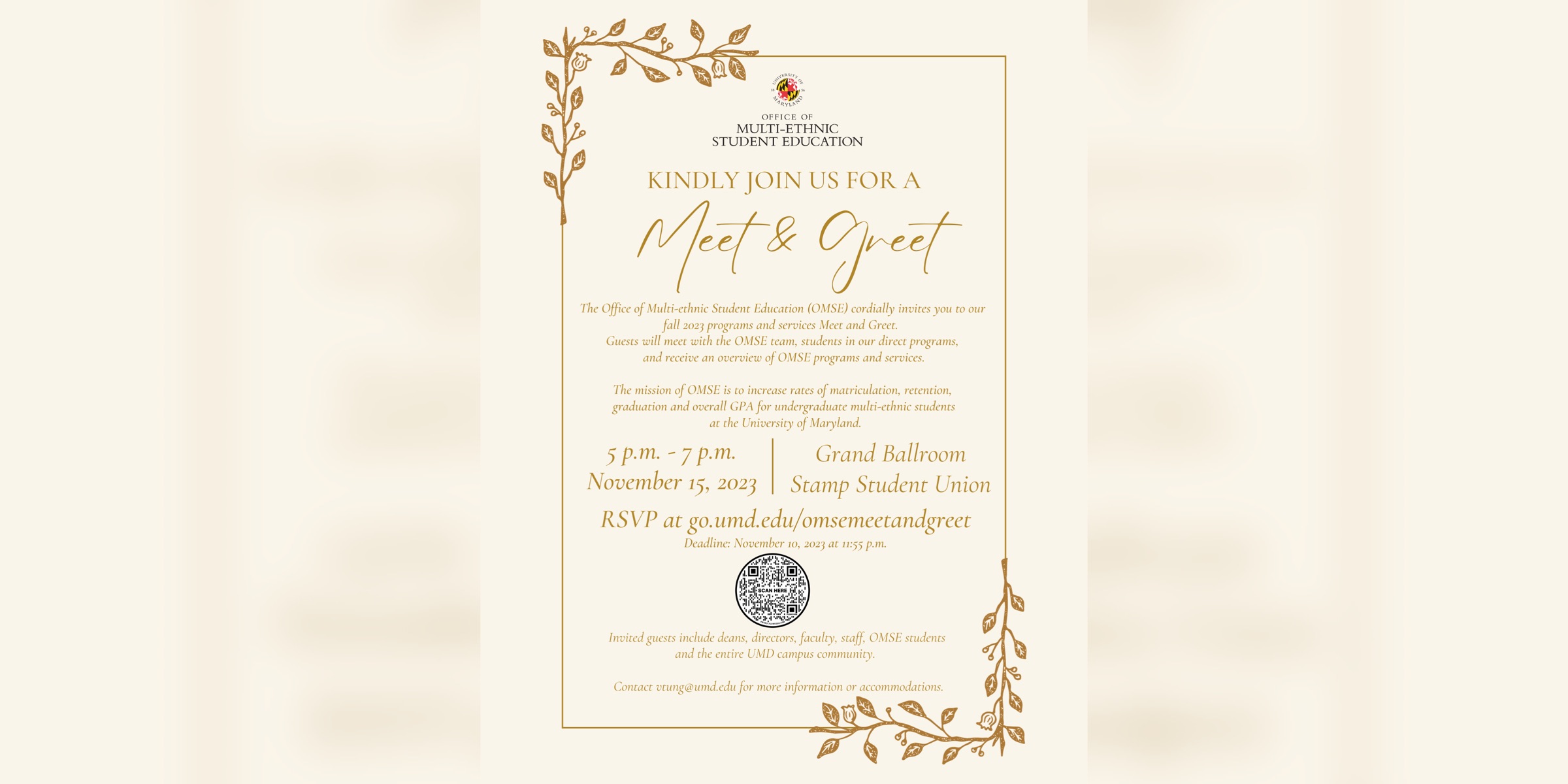 OMSE Meet & Greet – University of Maryland Office of Multi-ethnic ...